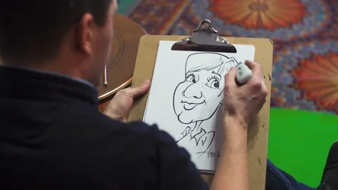 Cartoon Portrait Drawing Stock Videos – Royalty-Free HD & 4K Videos | Pond5