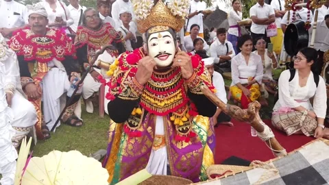Artist Dresses up for Balinese Dance Dra... | Stock Video | Pond5