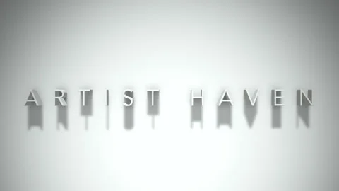 artist haven 3D title animation white te... | Stock Video | Pond5