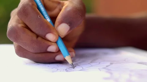 Artist with pencil. Person holding a pen... | Stock Video | Pond5