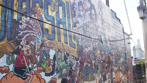 Arts District Mural Graffiti Complex Cha... | Stock Video | Pond5