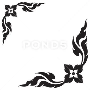 The Arts of Thailand, Thai pattern background. Vector illustration ...