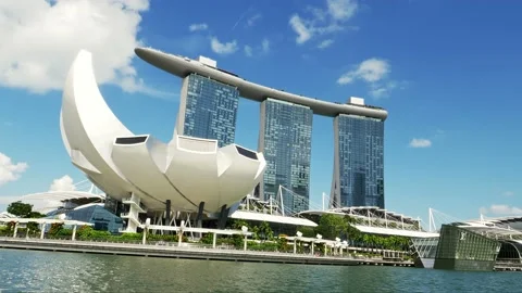 ArtScience Museum inside the integrated ... | Stock Video | Pond5