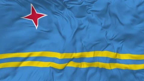 Aruba Flag Seamless Looping Background W... | Stock Video | Pond5