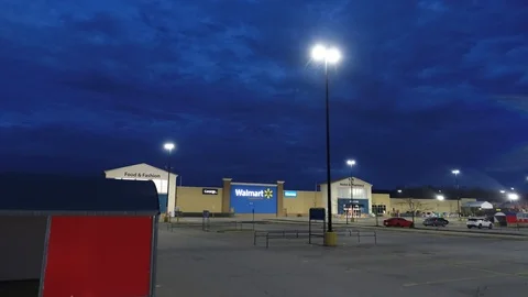 Walmart Store At Night Stock Footage ~ Royalty Free Stock Videos | Pond5