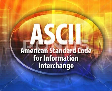 ASCII acronym definition speech bubble illustration Illustration #52769128