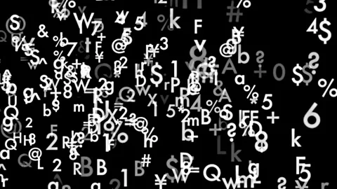 Ascii field animation on black backgroun... | Stock Video | Pond5
