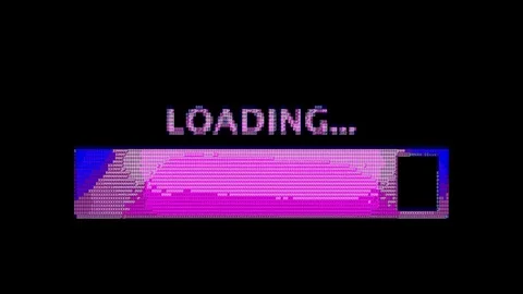 ASCII Loading screen bar simple hue | Stock Video | Pond5