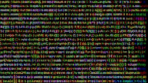 ASCII RGB sep source code big characters | Stock Video | Pond5