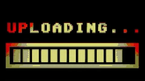 ASCII Uploading progress bar 8-bit hue | Stock Video | Pond5