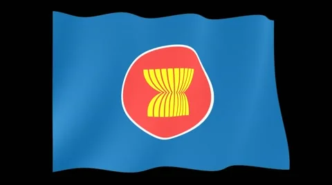 Asean flag. Waving (PNG) computer ani... | Stock Video | Pond5