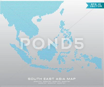 Asean Map dotted style illustration: Royalty Free #46572662