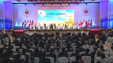 ASEAN Summit opens in Laos | Stock Video | Pond5