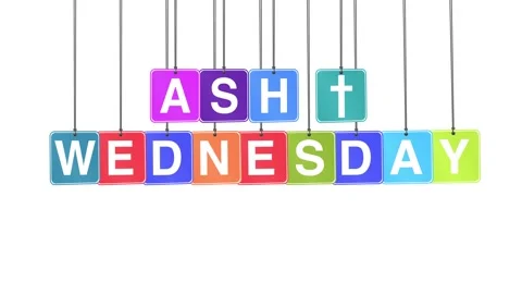 Ash Wednesday Word or Text with cross sy... | Stock Video | Pond5