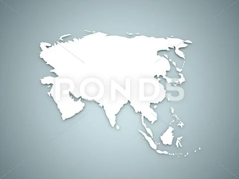 Asia map continent concept on blue background Illustration #39877848