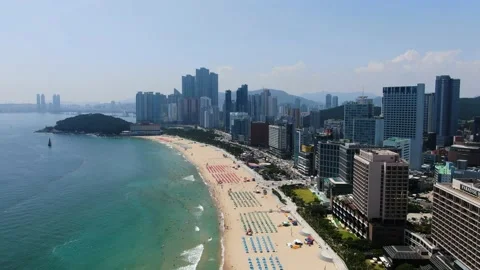 Asia South Korea Busan, summer Haeundae ... | Stock Video | Pond5