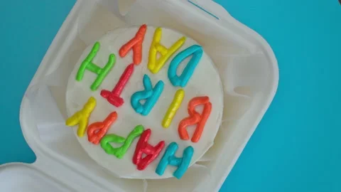 Asian bento cake rotation 360 degrees, w... | Stock Video | Pond5