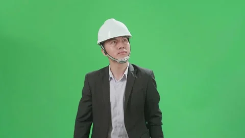 Asian Chief Engineer In The Hard Hat Wal... | Stock Video | Pond5