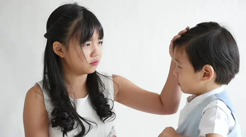 Asian children crying,slow motion | Stock Video | Pond5