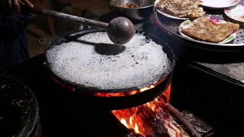 Asian cook prepares traditional Burmese ... | Stock Video | Pond5