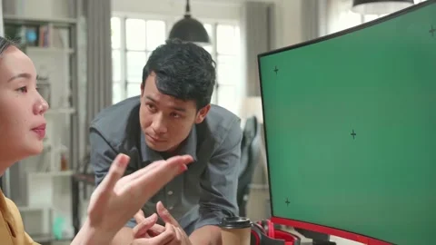 Asian Female Arguing With Her Male Colle... | Stock Video | Pond5