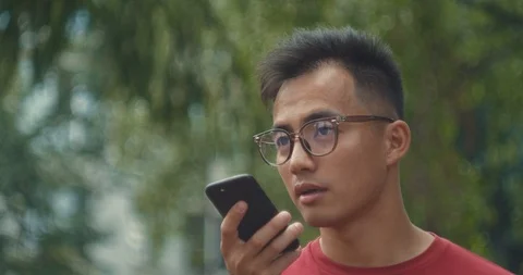Asian korean man voice recognition with ... | Stock Video | Pond5
