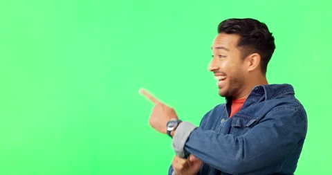 Asian man, pointing and dancing on green... | Stock Video | Pond5