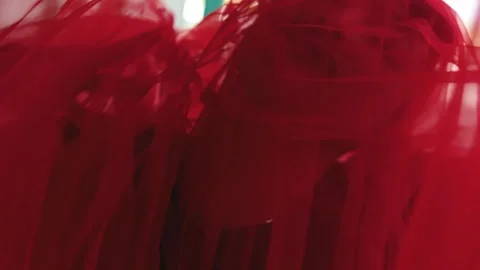 an Asian man in a red cloth dances with ... | Stock Video | Pond5