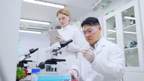 Asian medical researcher scientist make ... | Stock Video | Pond5