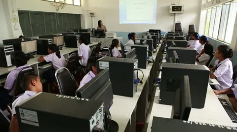 Asian Students Computer Stock Video Footage | Royalty Free Asian ...
