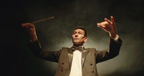 Symphony Orchestra Conductor Stock Video Footage | Royalty Free ...