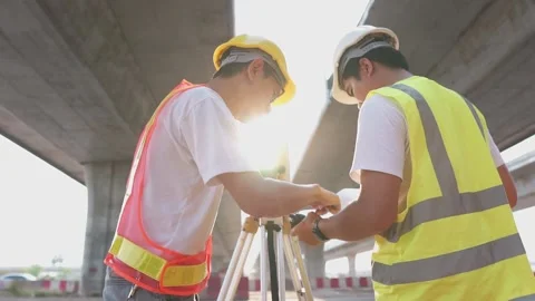 Asian teamwork surveyor engineers making... | Stock Video | Pond5