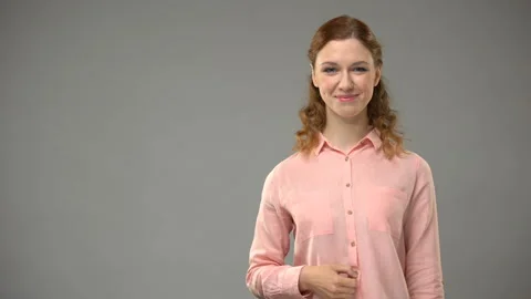Asl teacher saying yes in sign language,... | Stock Video | Pond5
