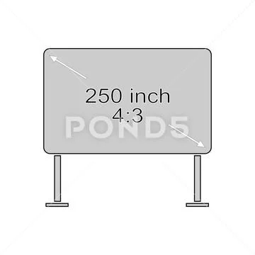Aspect ratio 4:3 widescreen tv sign icon. Monitor symbol. Report ...