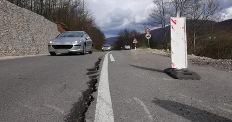 Earthquake Warning Signs Stock Footage ~ Royalty Free Stock Videos | Pond5