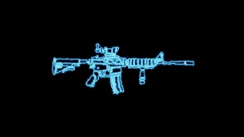 Assault Rifles Neon, Cool Animated Weapo... | Stock Video | Pond5