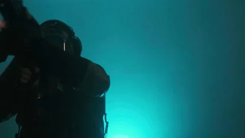 Assault. Special forces. A fighter in un... | Stock Video | Pond5