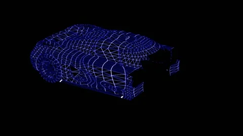 Assembling a car from animated 3D parts. | Stock Video | Pond5