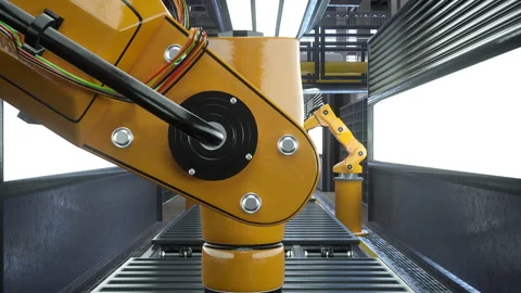 Assembly lines and heavy machinery in wa... | Stock Video | Pond5