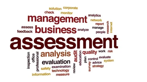 Assessment animated word cloud, text des... | Stock Video | Pond5