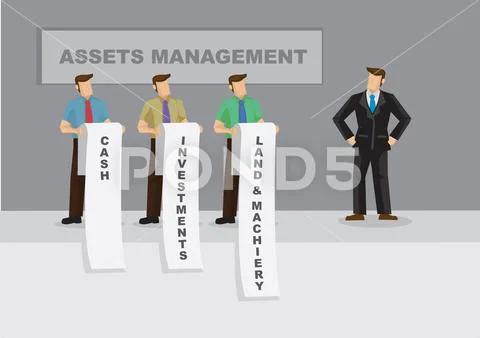 Asset Management for Business Cartoon Vector Illustration: Graphic ...