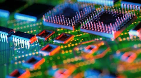 assorted integrated circuits on printed ... | Stock Video | Pond5