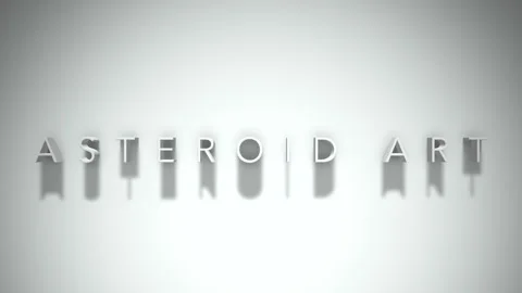 asteroid art 3D title animation with sha... | Stock Video | Pond5