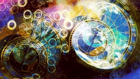 astrological symbol Zodiac. Abstract col... | Stock Video | Pond5