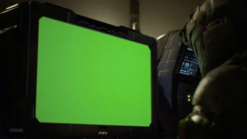 Astronaut and Green screen in the spaces... | Stock Video | Pond5