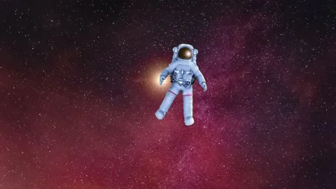 Astronaut Falling On Deep Space 4K. | Stock Video | Pond5