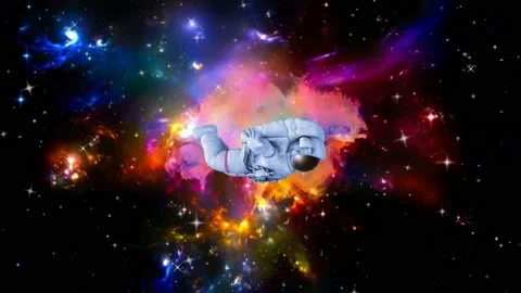 Astronaut Falling On Deep Space backgrou... | Stock Video | Pond5