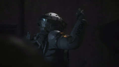 Astronaut hero scared of falling hostage... | Stock Video | Pond5