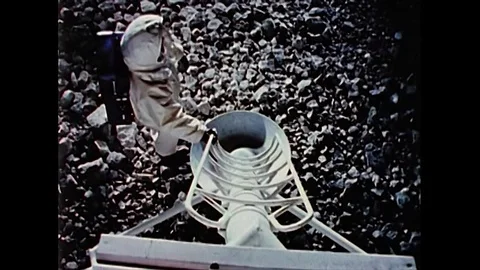 Astronaut sets his foot on the surface o... | Stock Video | Pond5