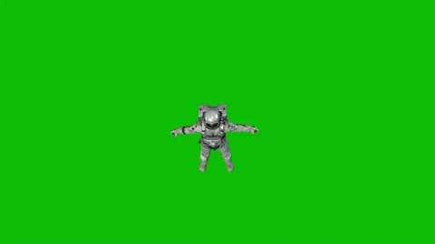 Astronaut Skeleton Floating Green Screen... | Stock Video | Pond5